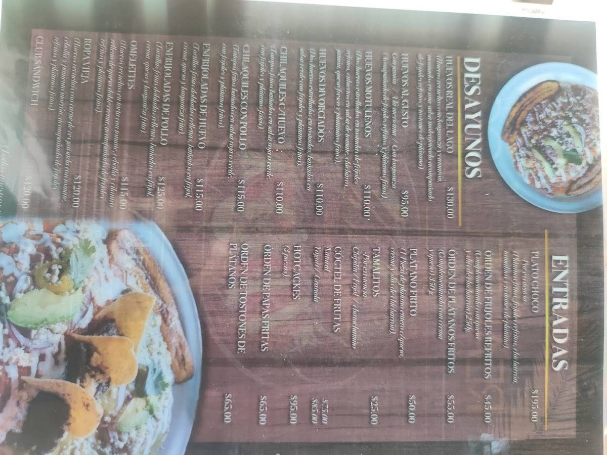 Carta de Restaurant Real Del Lago, Comalcalco