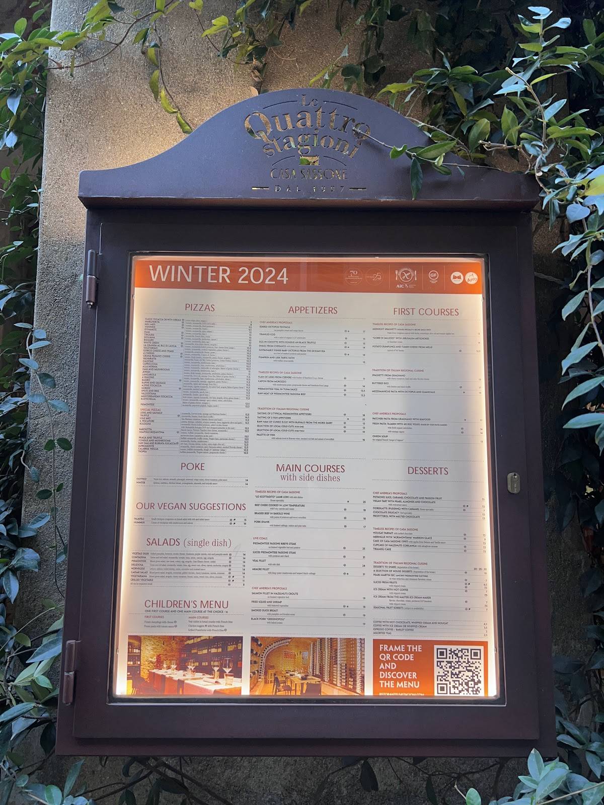 Menu da Le Quattro Stagioni Di Casa Sassone ristorante, Saluzzo