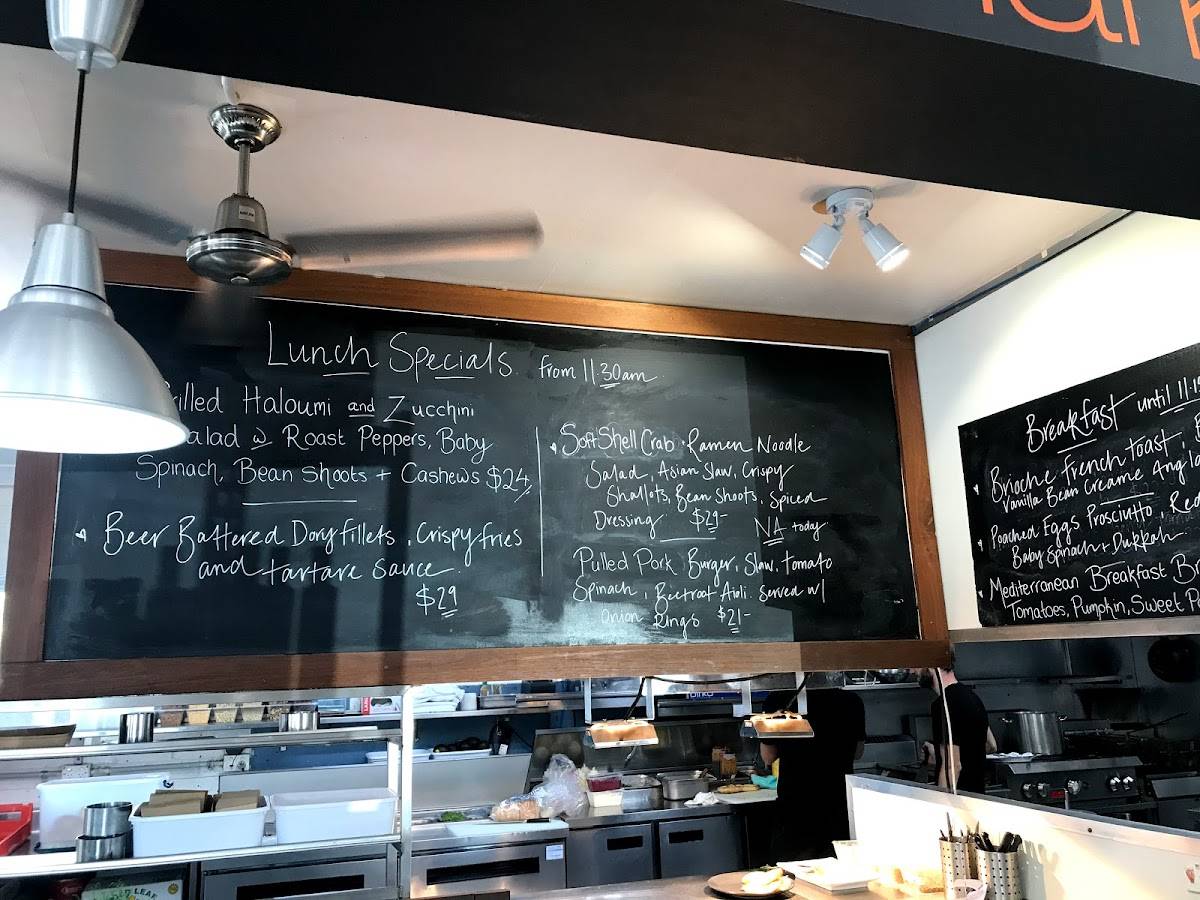 Menu at Rivermark Cafe, Port Macquarie