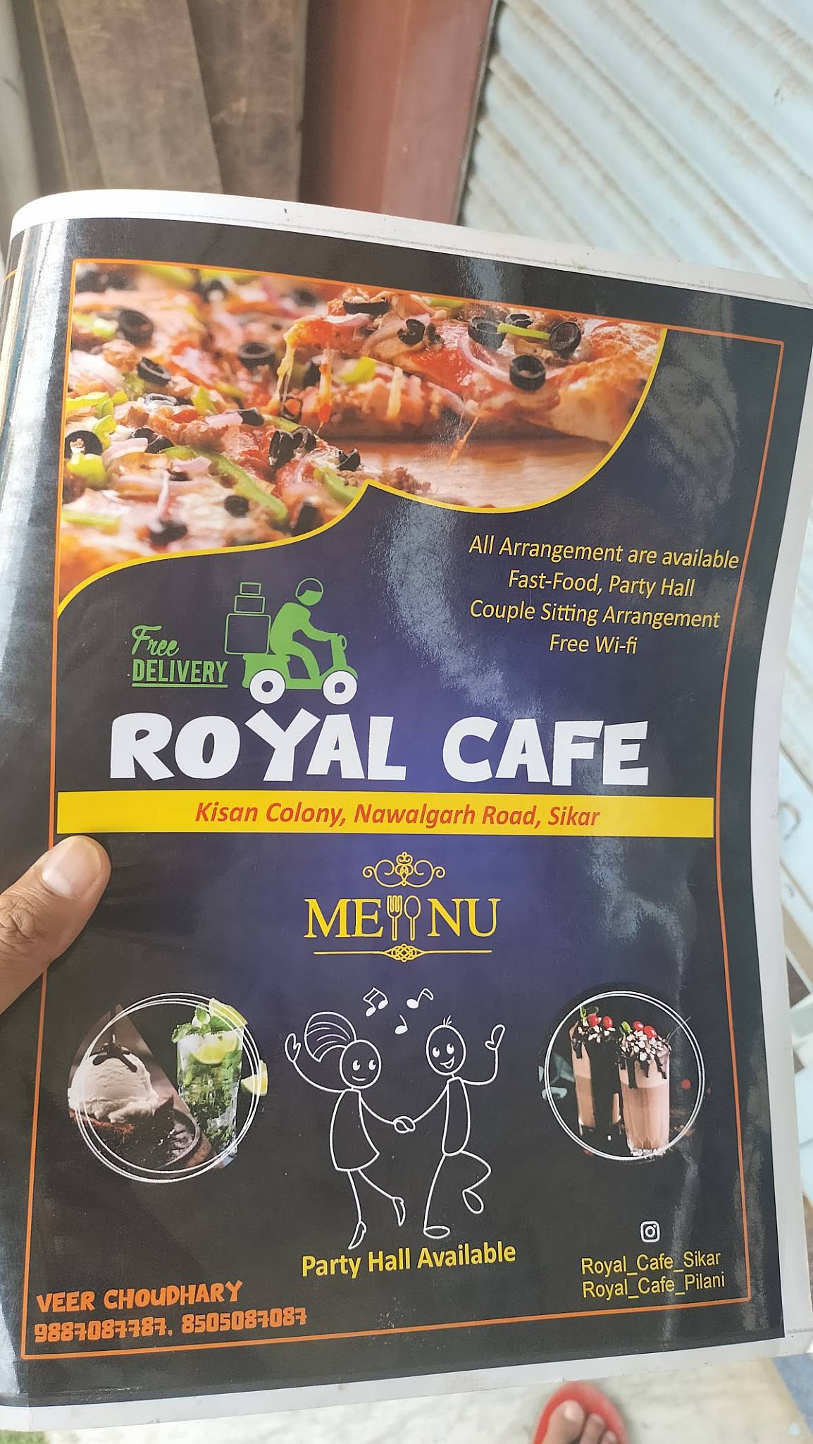 Menu at Royal Cafe Sikar, Sikar