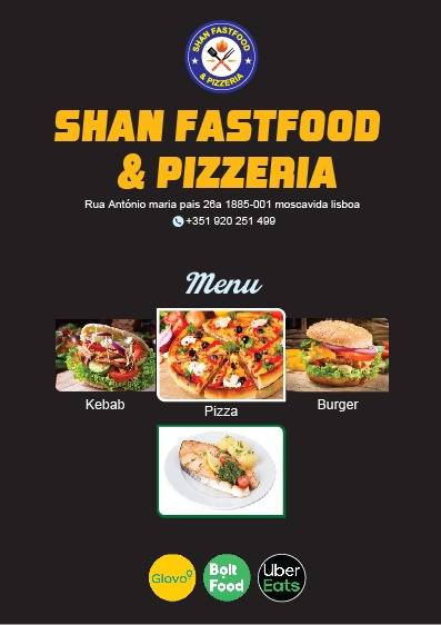 Menu em SHAN FAST FOOD & PIZZERIA, Moscavide
