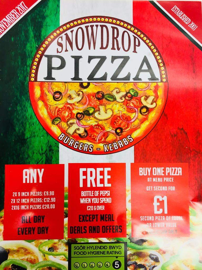 Menu at SNOWDROP PİZZA restaurant, Haverfordwest, Snowdrop Ln