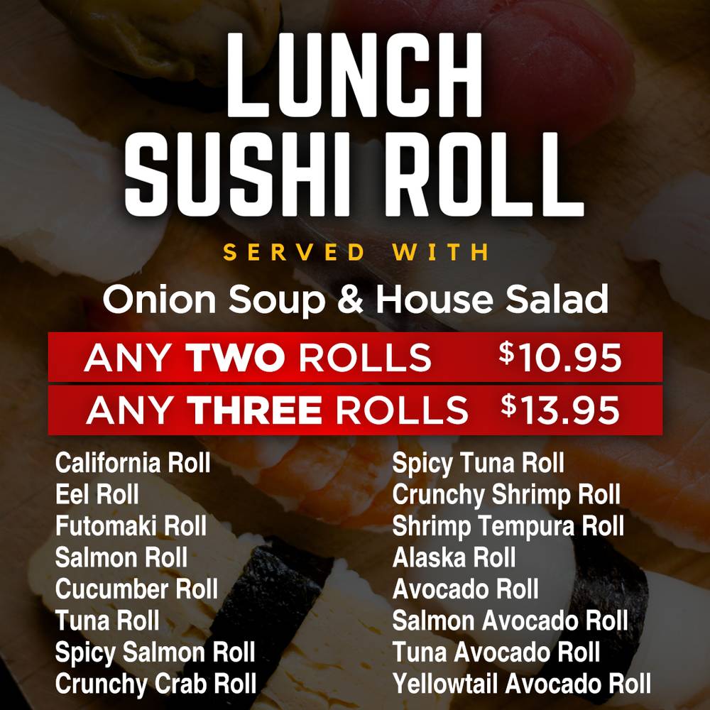 Menu at Samurai Japanese Steakhouse & Sushi Bar, Little Rock
