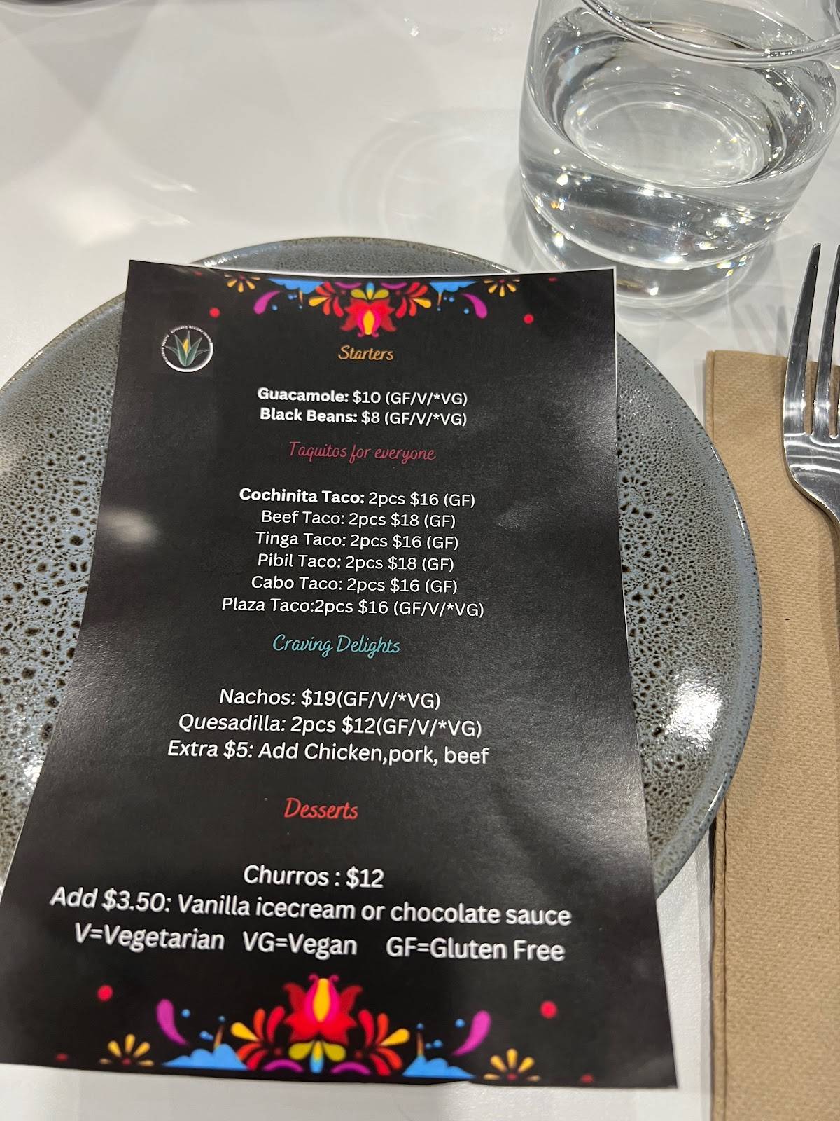 Menu at Saporito Taquito restaurant, Saint Kilda, unit 211/163 Inkerman St