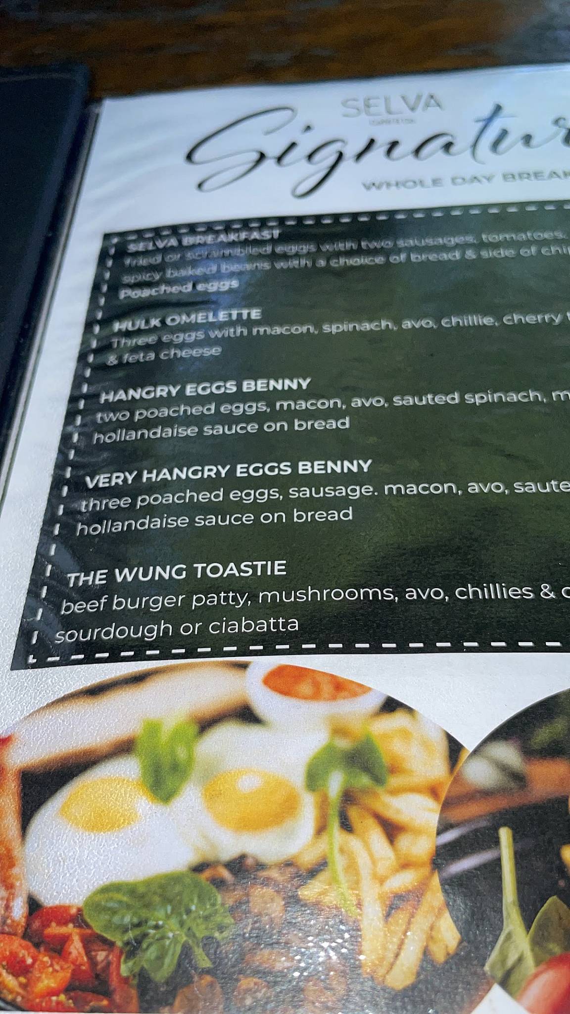 Menu at Selva Cafe & Co., Cape Town