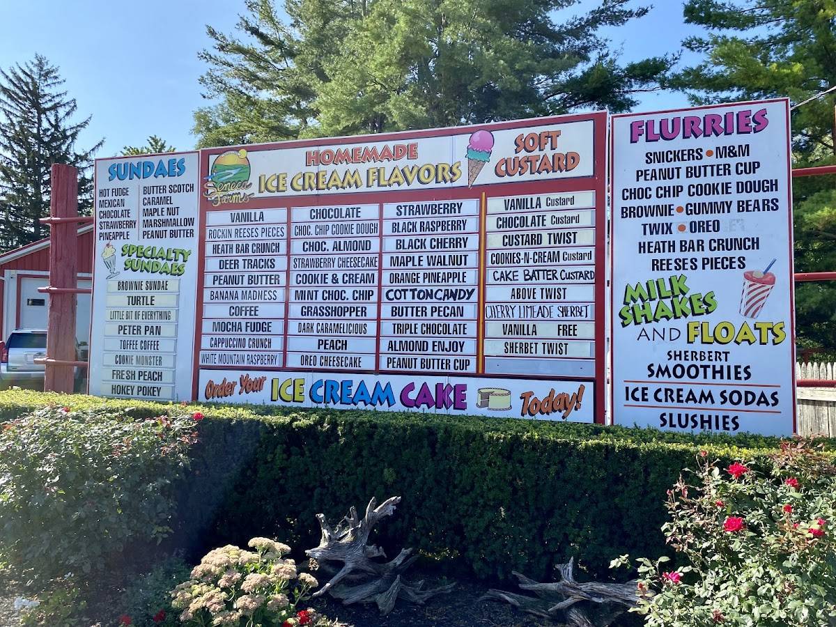 Menu at Seneca Farms restaurant, Penn Yan, NY-54A