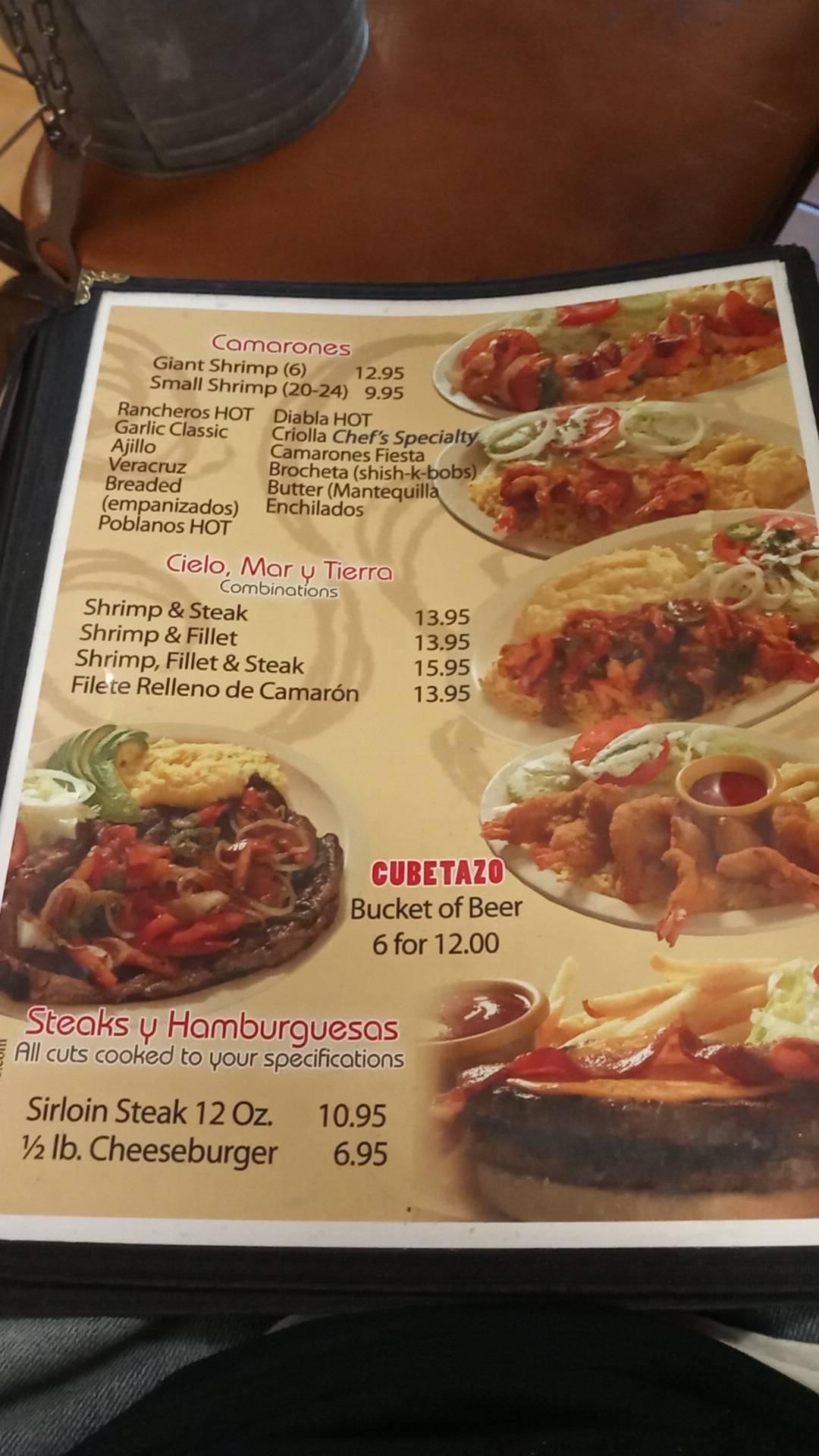 Menu at Señor Fish restaurant, El Paso, Viscount Blvd # 1A