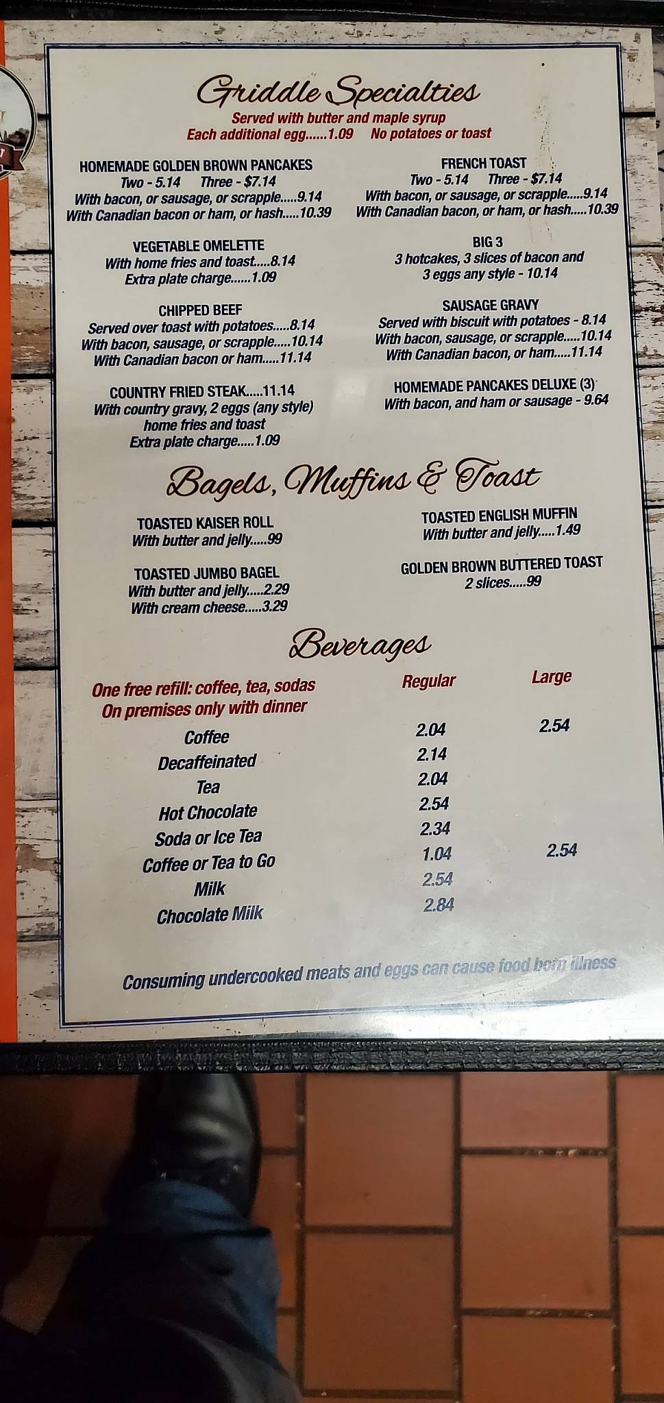 Menu at Sparrows Point Restaurant, Sparrows Point