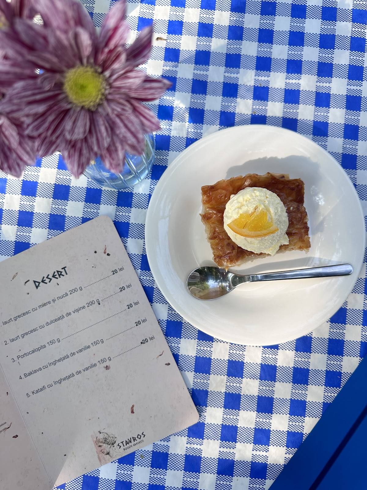 Menu at Stavros, Timișoara