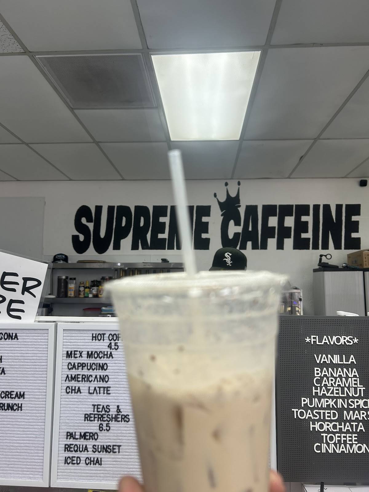 Menu at Supreme Caffeine, Indio