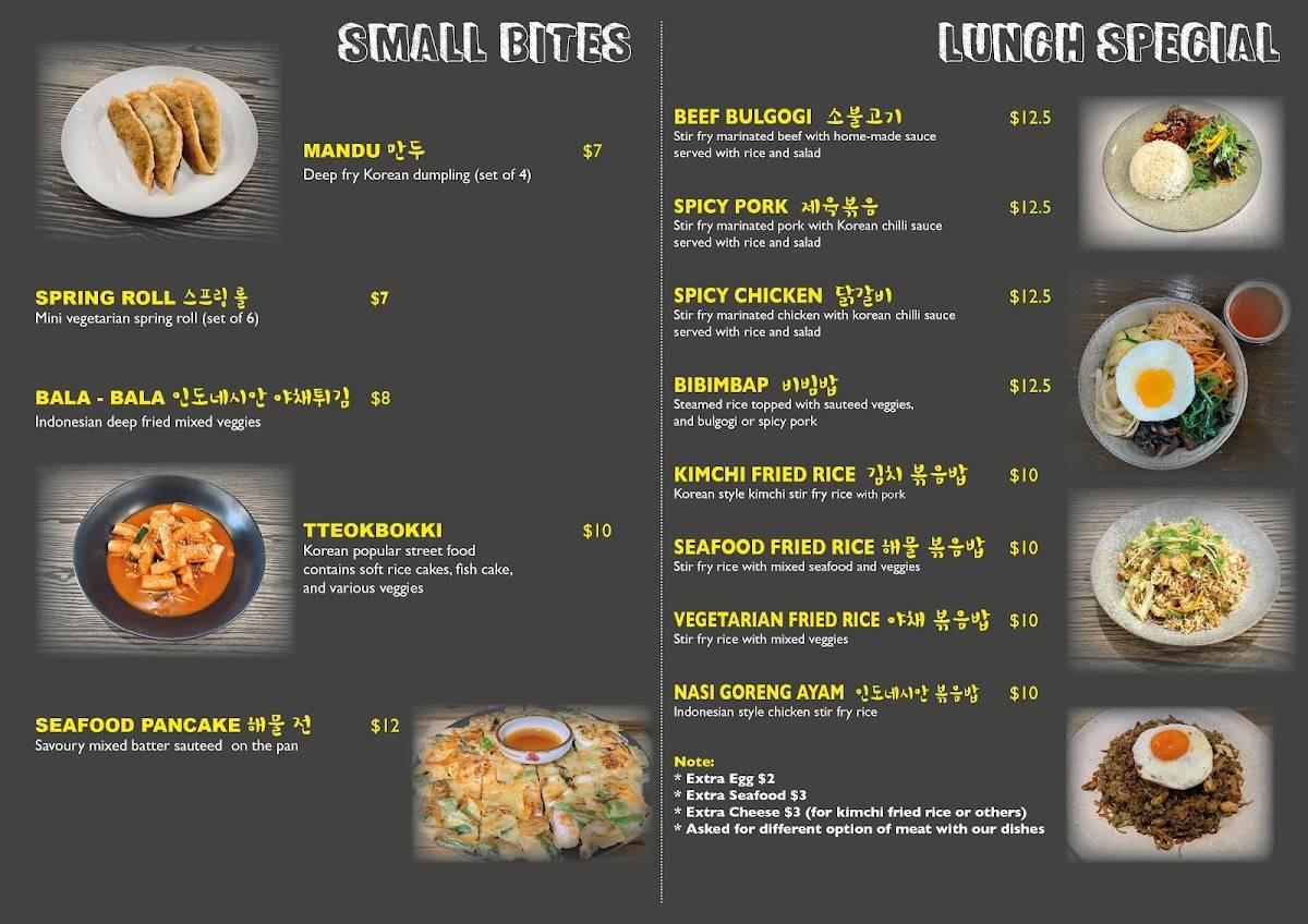 Menu at Sushi n Kor restaurant, Jandakot