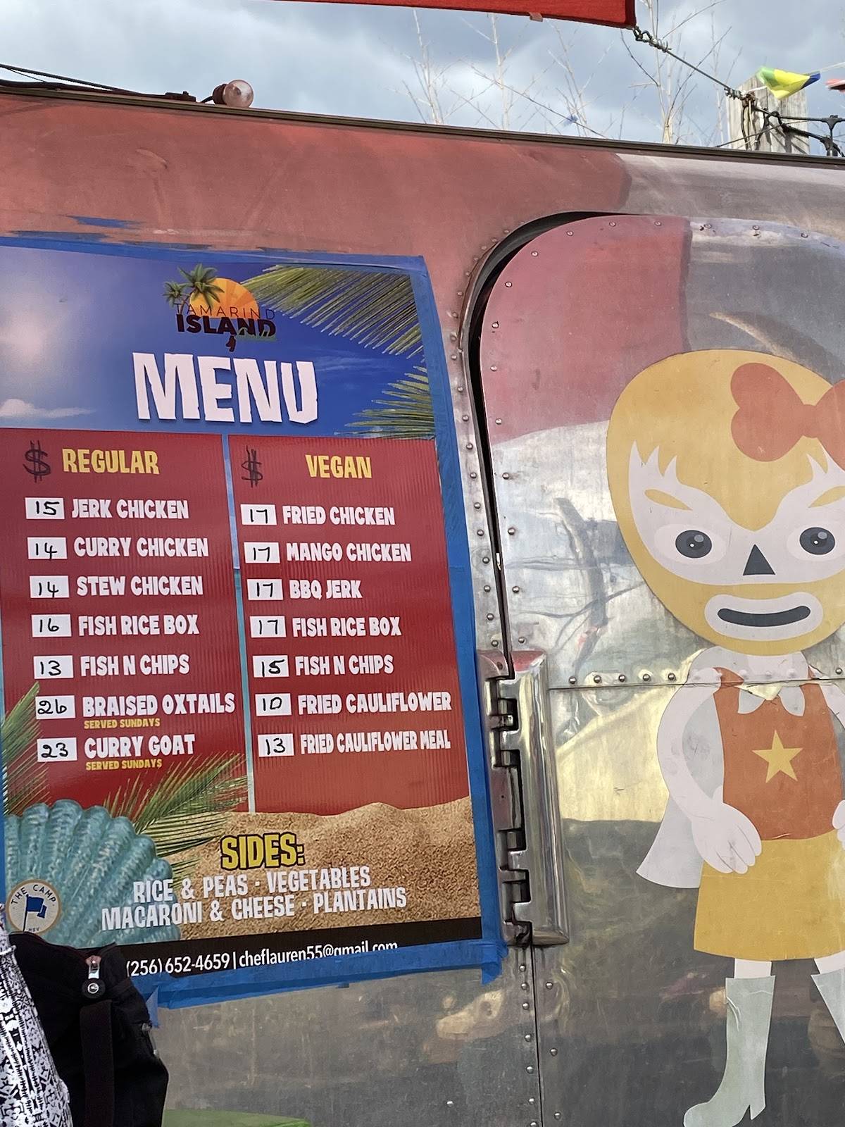 Menu at Tamarind Island restaurant, Huntsville, University Dr