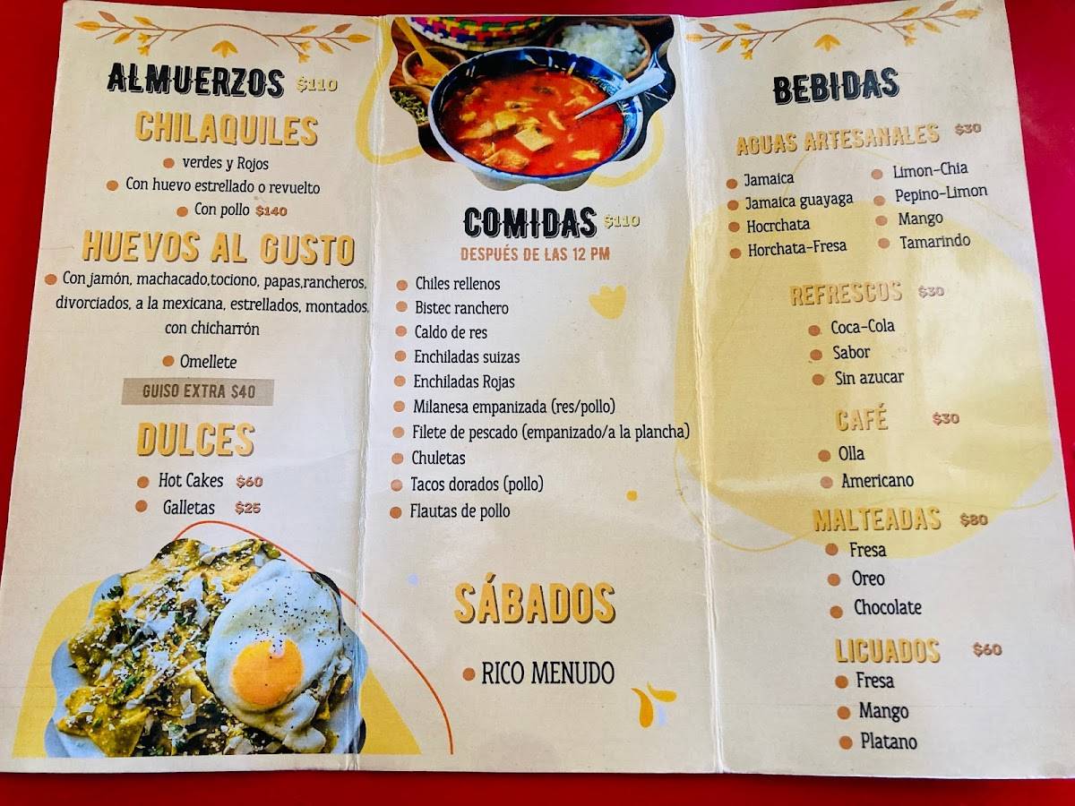 Carta del restaurante Taqueria La Huasteca Potosina Almuerzos Y ...