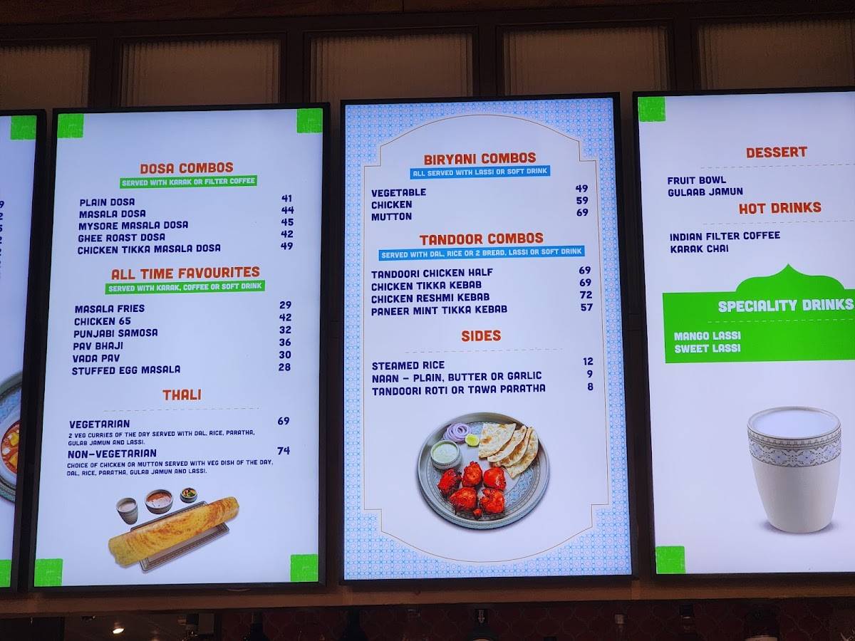 Menu at Taste of India Restaurant, Dubai, Food Court