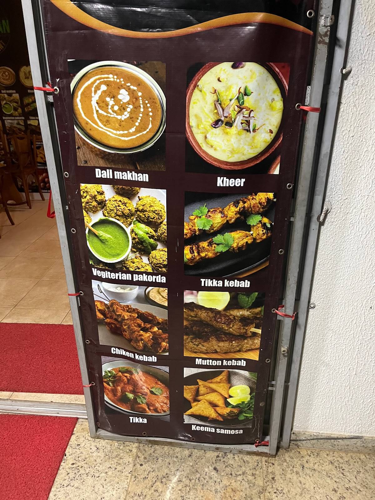 Menu em Taste of Pakistan restaurante, Brasília