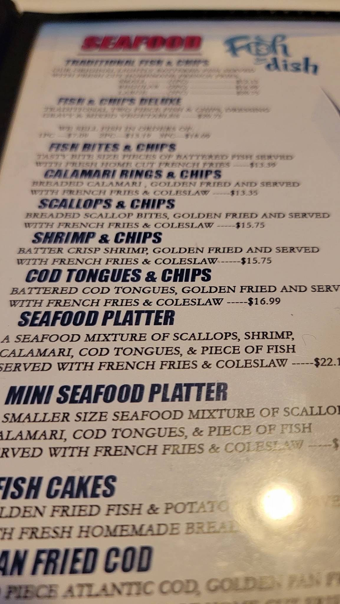 Menu at The Big R Restaurant, St. John's, 201 Blackmarsh Rd