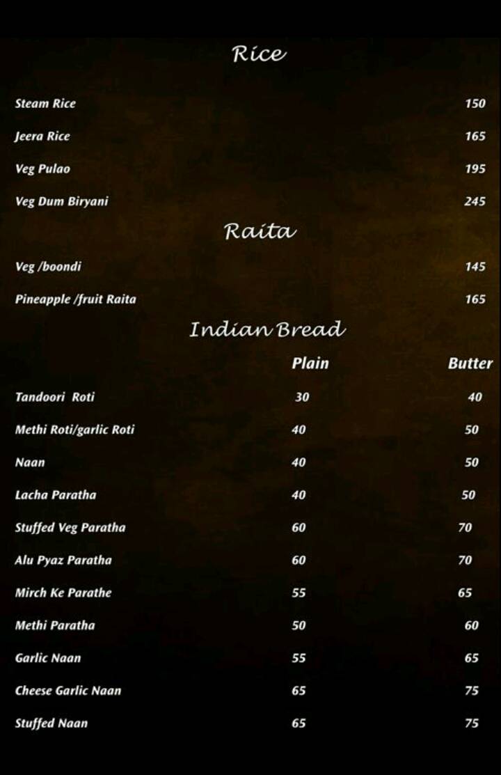 Menu at The Deep Purple, Jaipur, 27