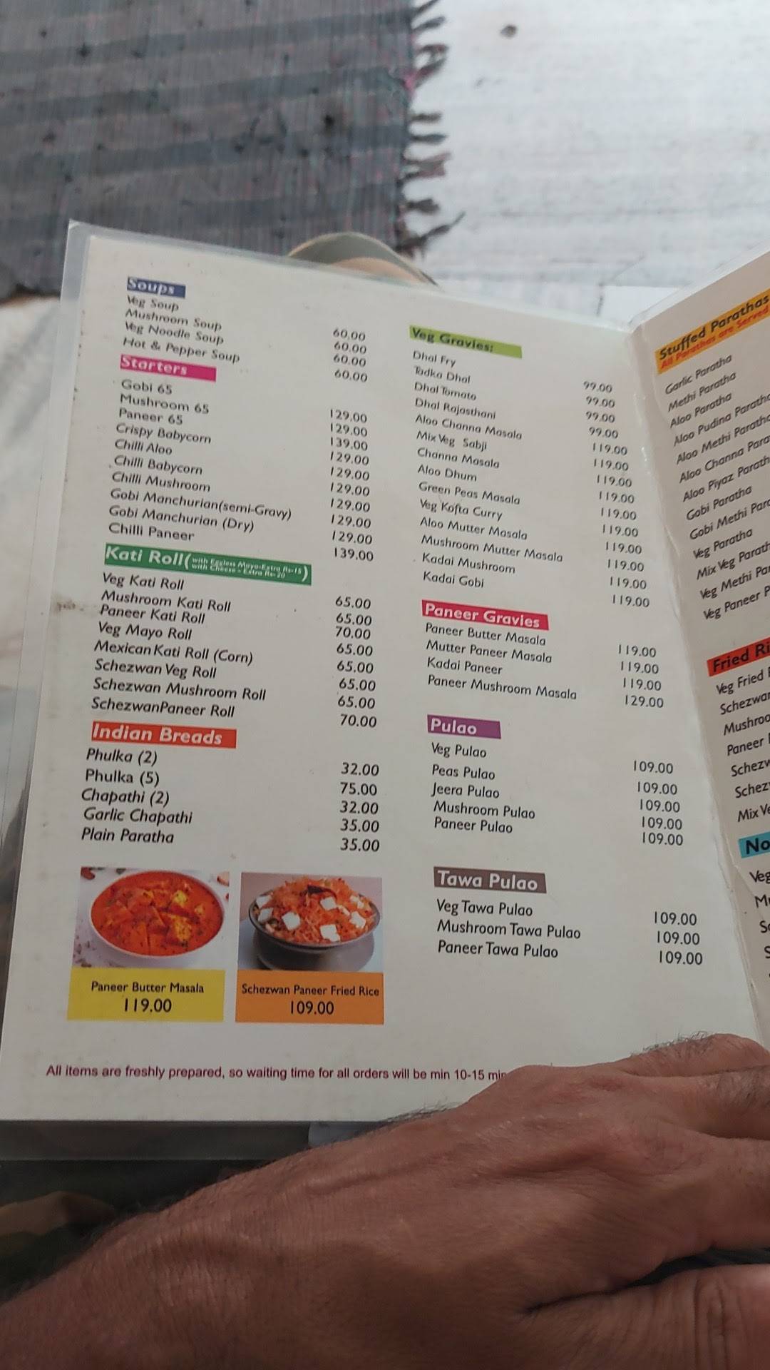 Menu at The Delhi dhaba-veg, Chennai, 126