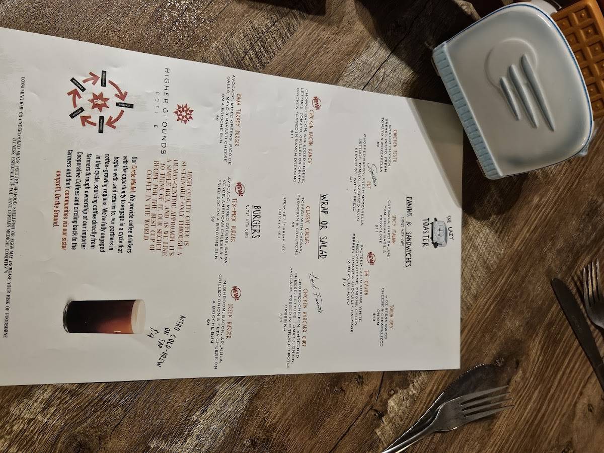 Menu at The Lazy Toaster restaurant, East Tawas