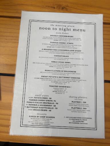 Menu at The Meeting Place. restaurant, Stellenbosch, 87 Dorp St