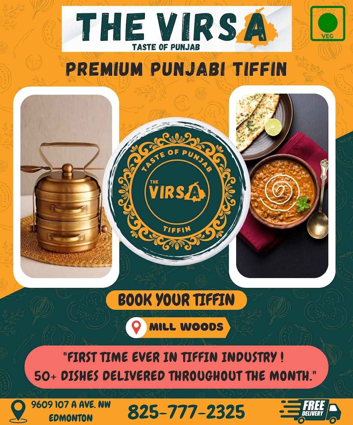 Menu at The Virsa Tiffin, Edmonton