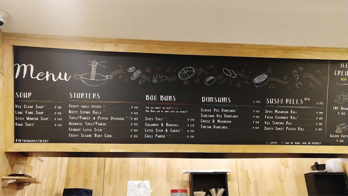 Menu at The noodle theory, Mysore (Pan Asian), Mysuru