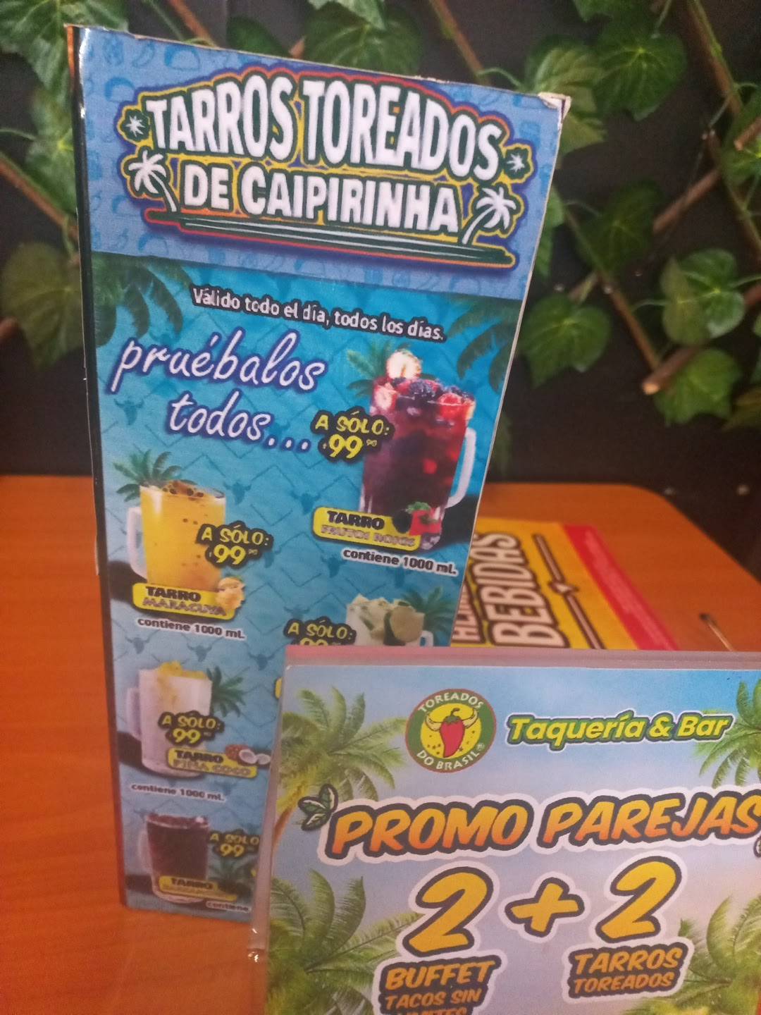Carta del restaurante Toreados Do Brasil "Patio Toluca", Toluca del Lerdo
