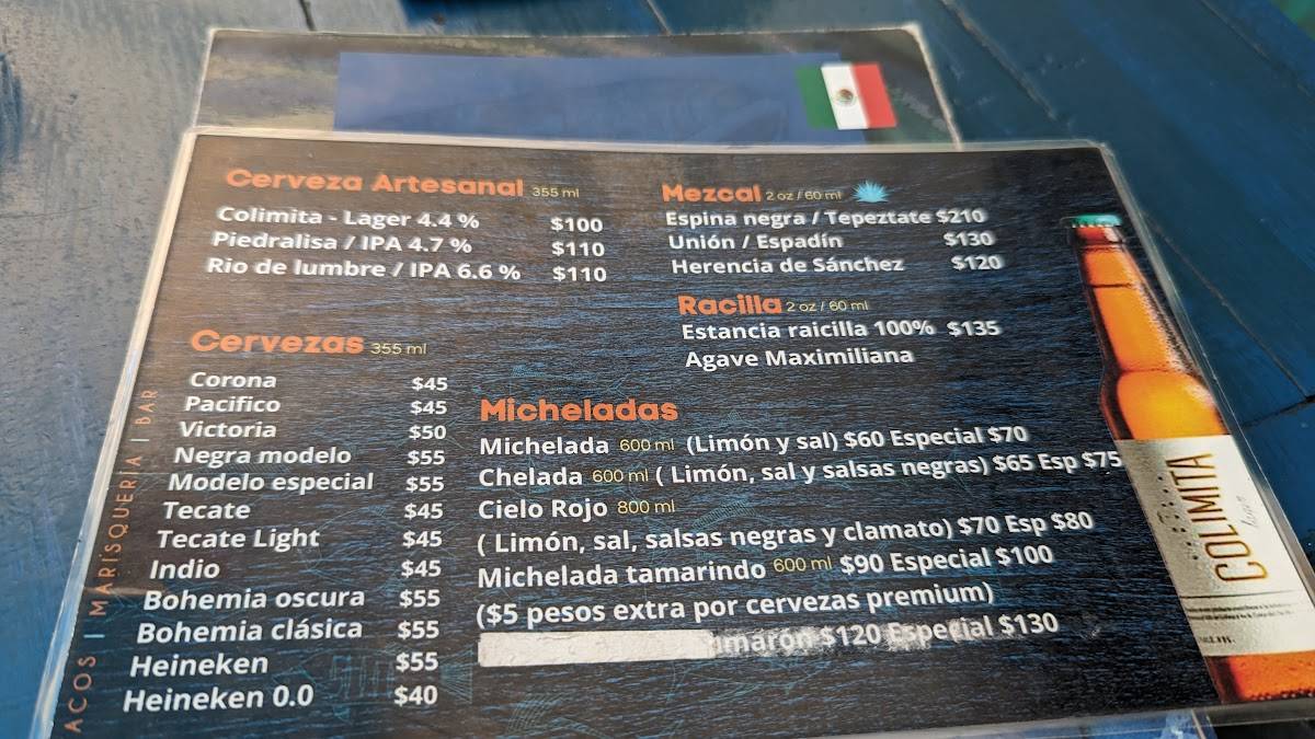 Menu at Tuna Azul Zona Romantica restaurant, Puerto Vallarta