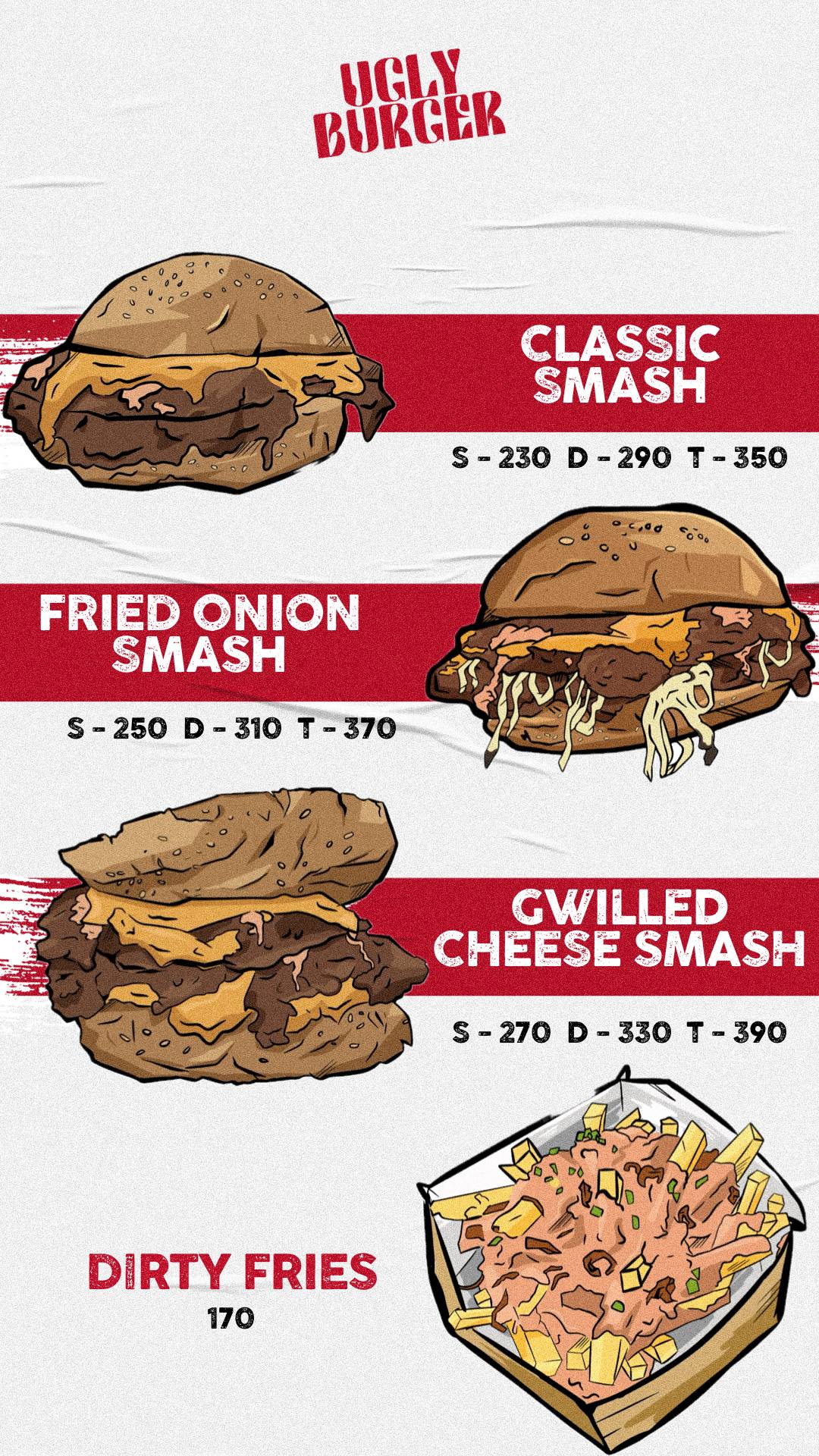 Menu at UGLY BURGER SUBIC BAY SMASH BURGERS restaurant, Morong