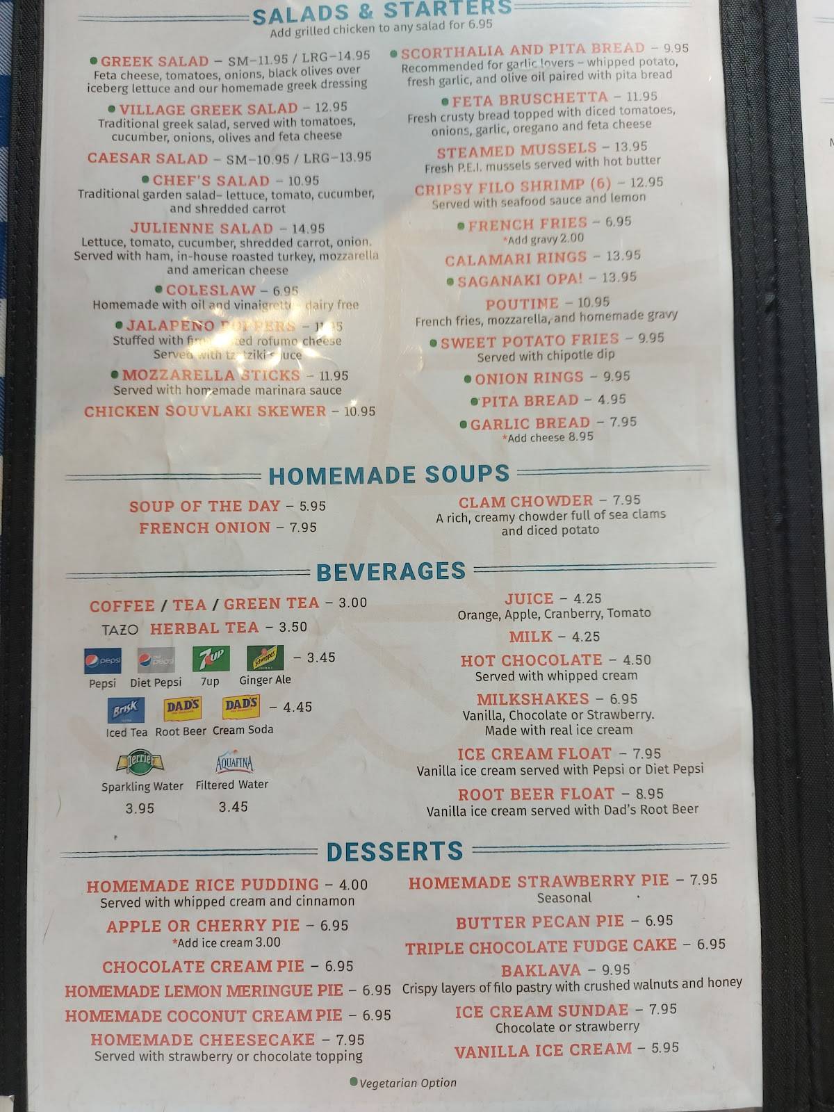 Menu at Walters & Neptunes Restaurant, Port Colborne