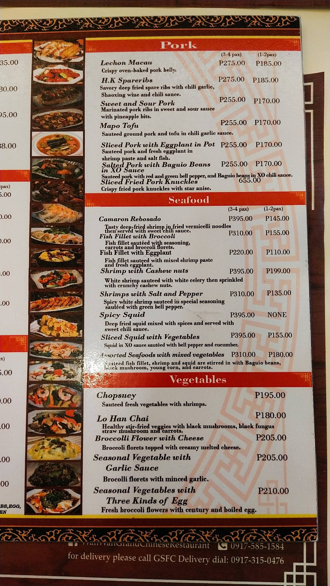 Menu at Wan Wan Restaurant, General Santos City, 458Q+C77