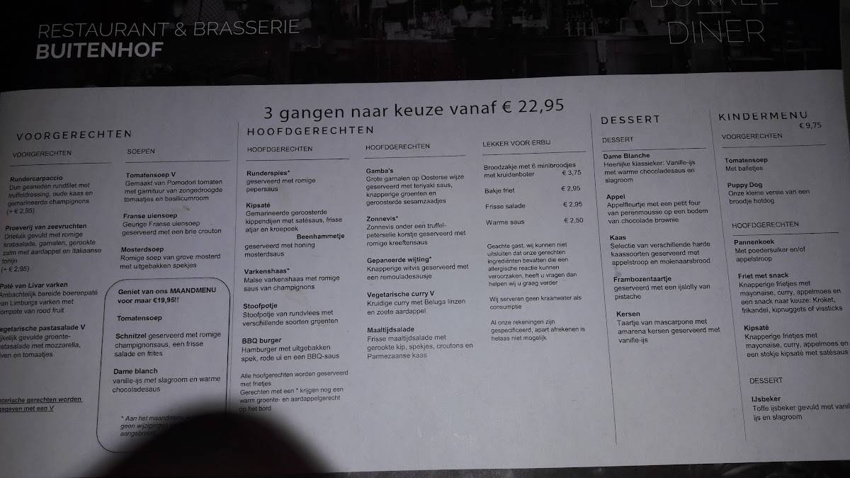 Speisekarte von Restaurant ZIN Roggel, Roggel