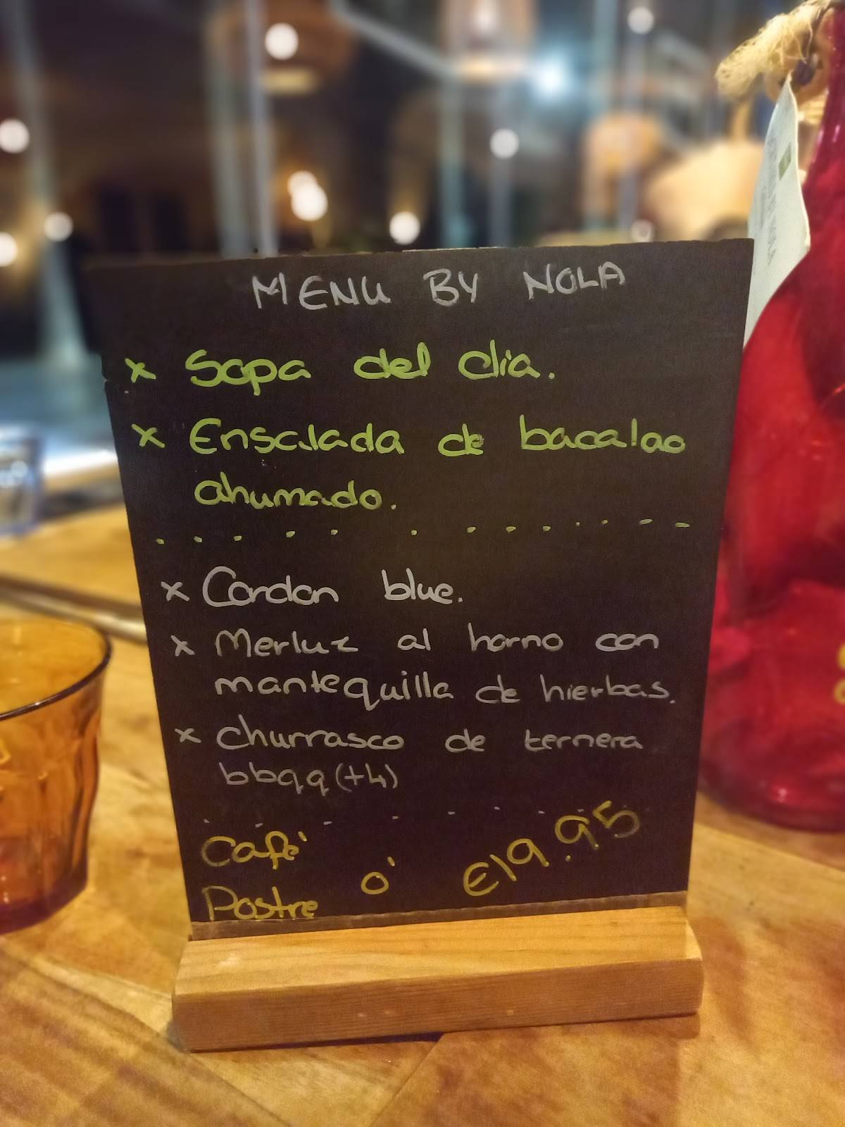 Carta del restaurante Zero Zero, Altea, Altea