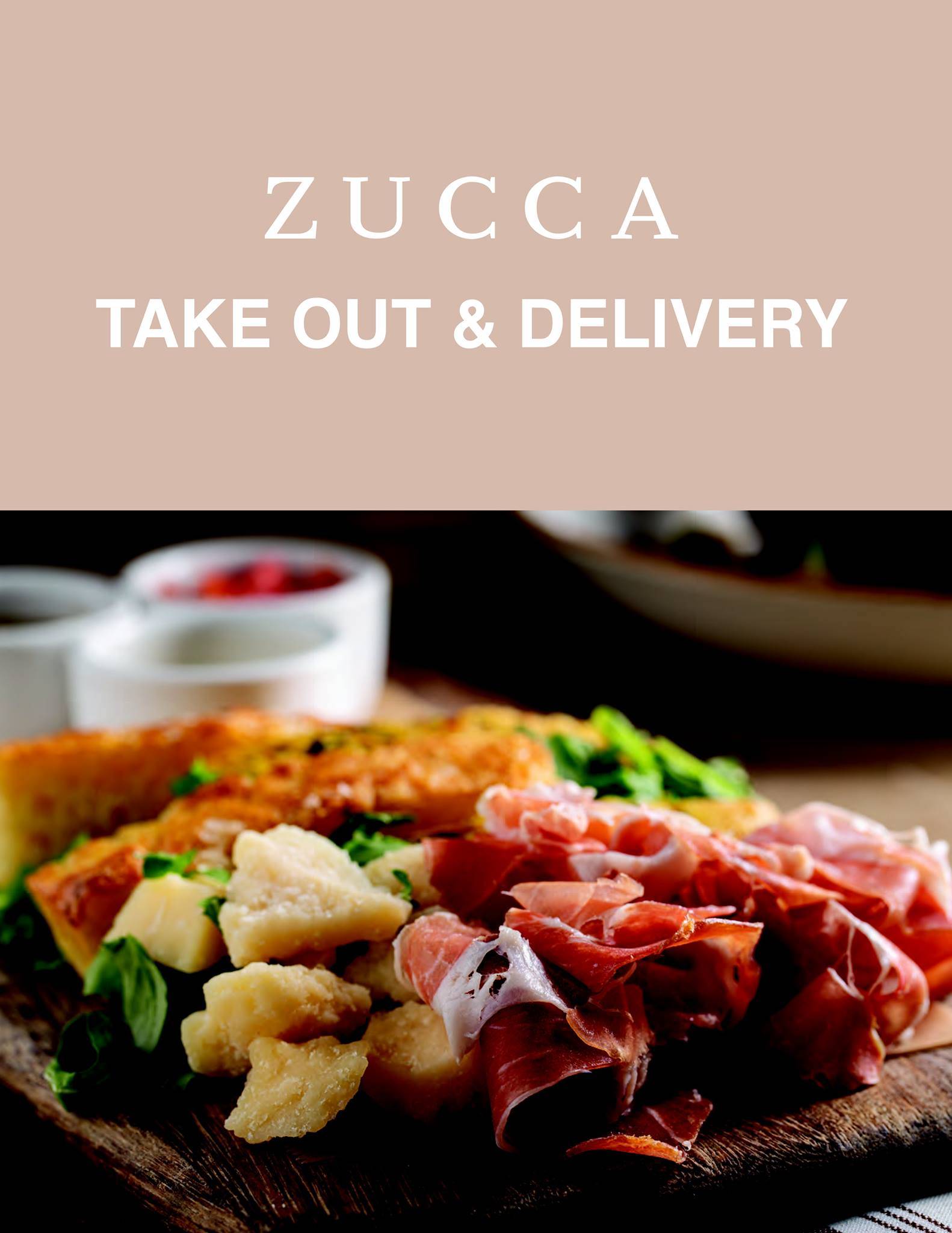 Menu at Zucca restaurant, Coral Gables