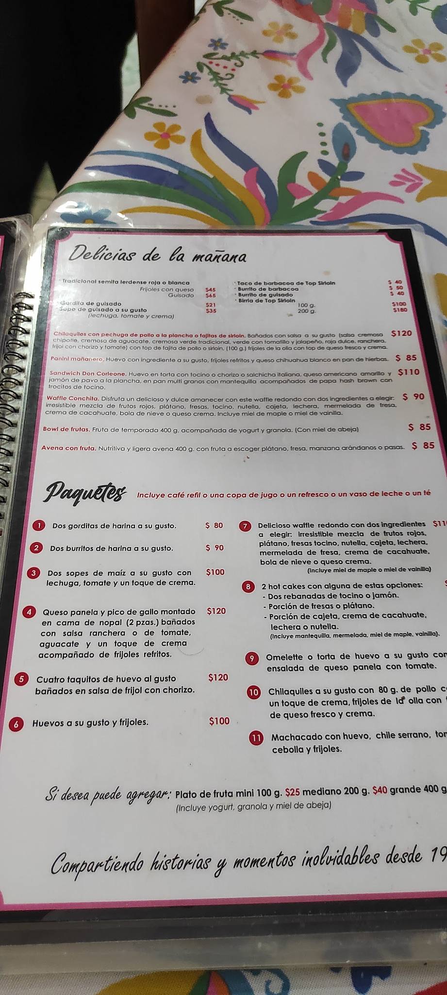 Carta de Restaurante Conchita, Ciudad Lerdo, López Rayon 13