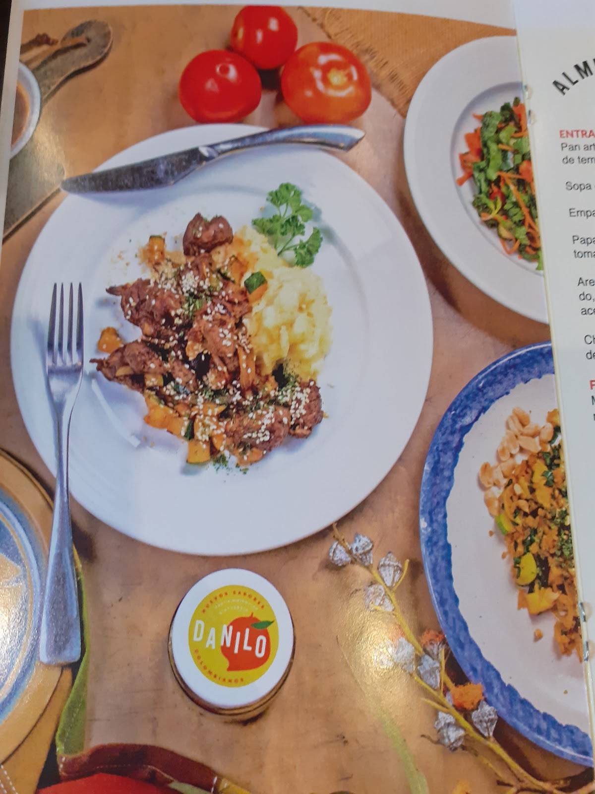 Carta de Restaurante Danilo Colombia, Bogotá