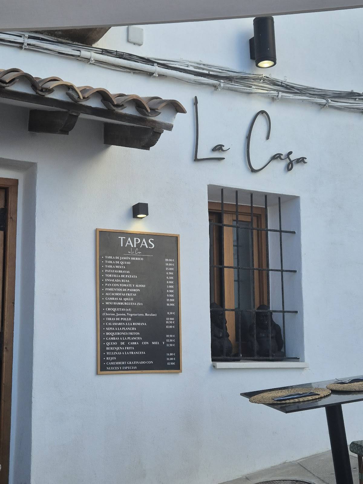 Menu at Restaurante La Casa, Altea