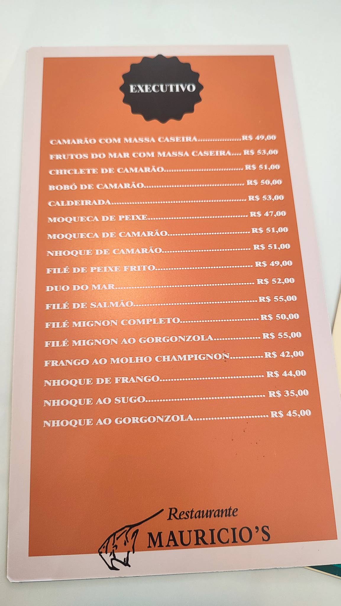 Menu em Restaurante Mauricio's, Petrópolis, 11811 - loja 5/6