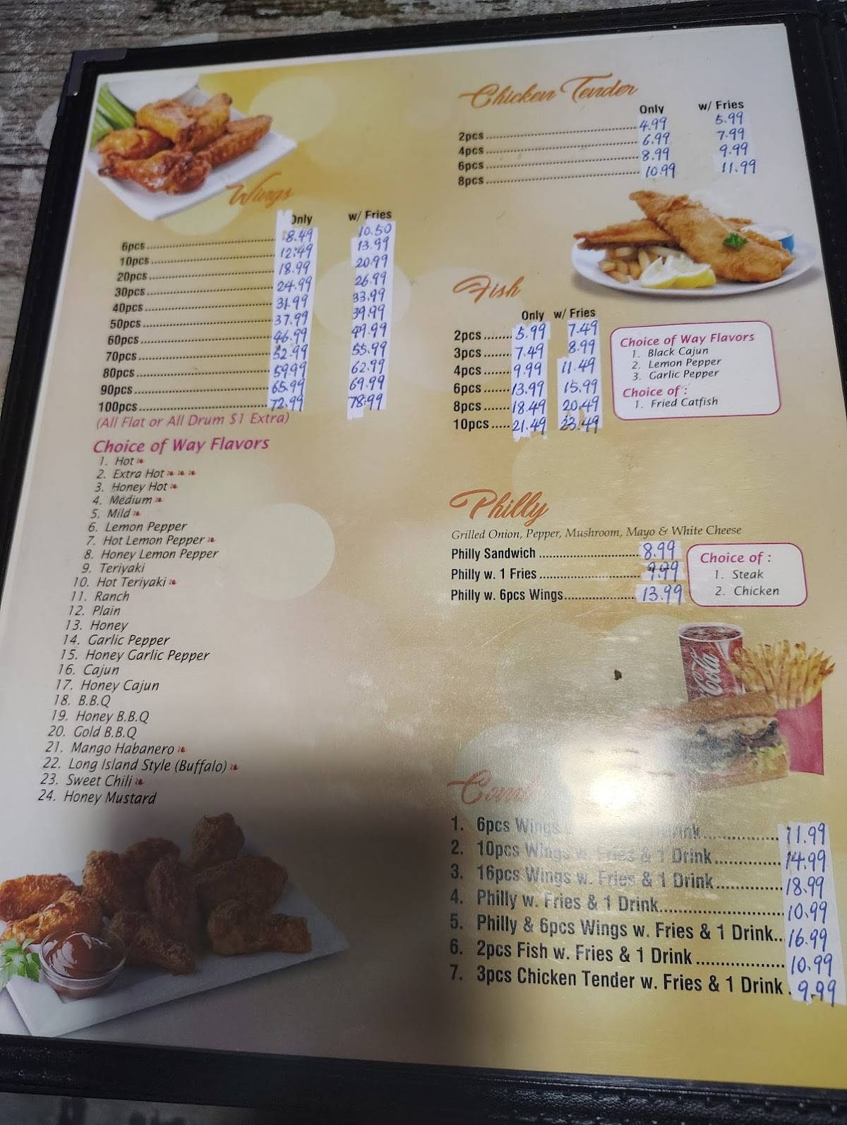 Menu at Rice Box restaurant, Florence