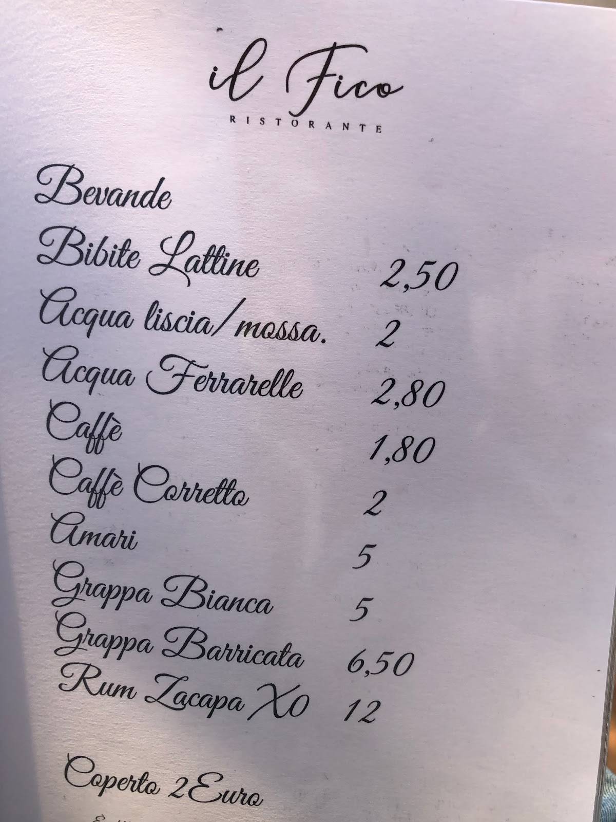Speisekarte von Ristorante Il Fico, Strettoia, Via Strettoia