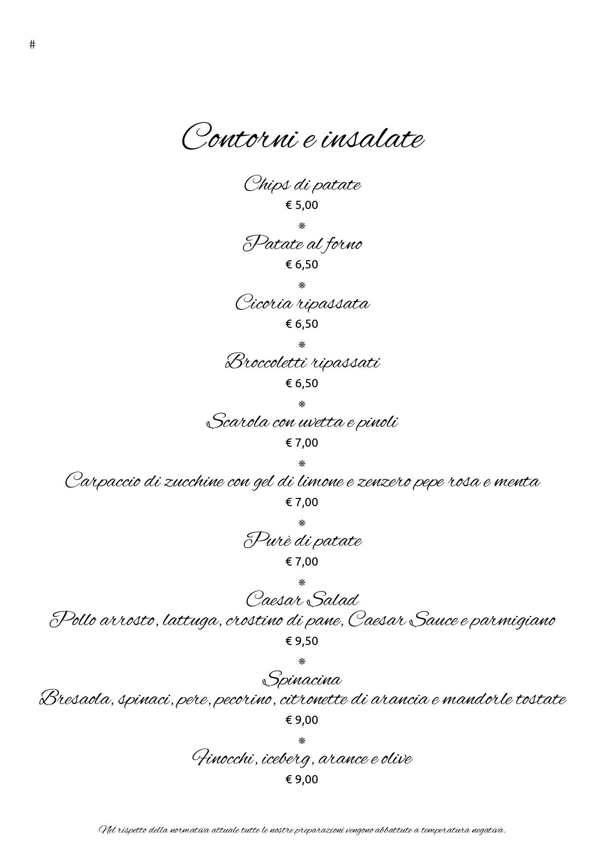 Menu da Ristorante Mamma Mia, Roma, Via Giovanni Pacini
