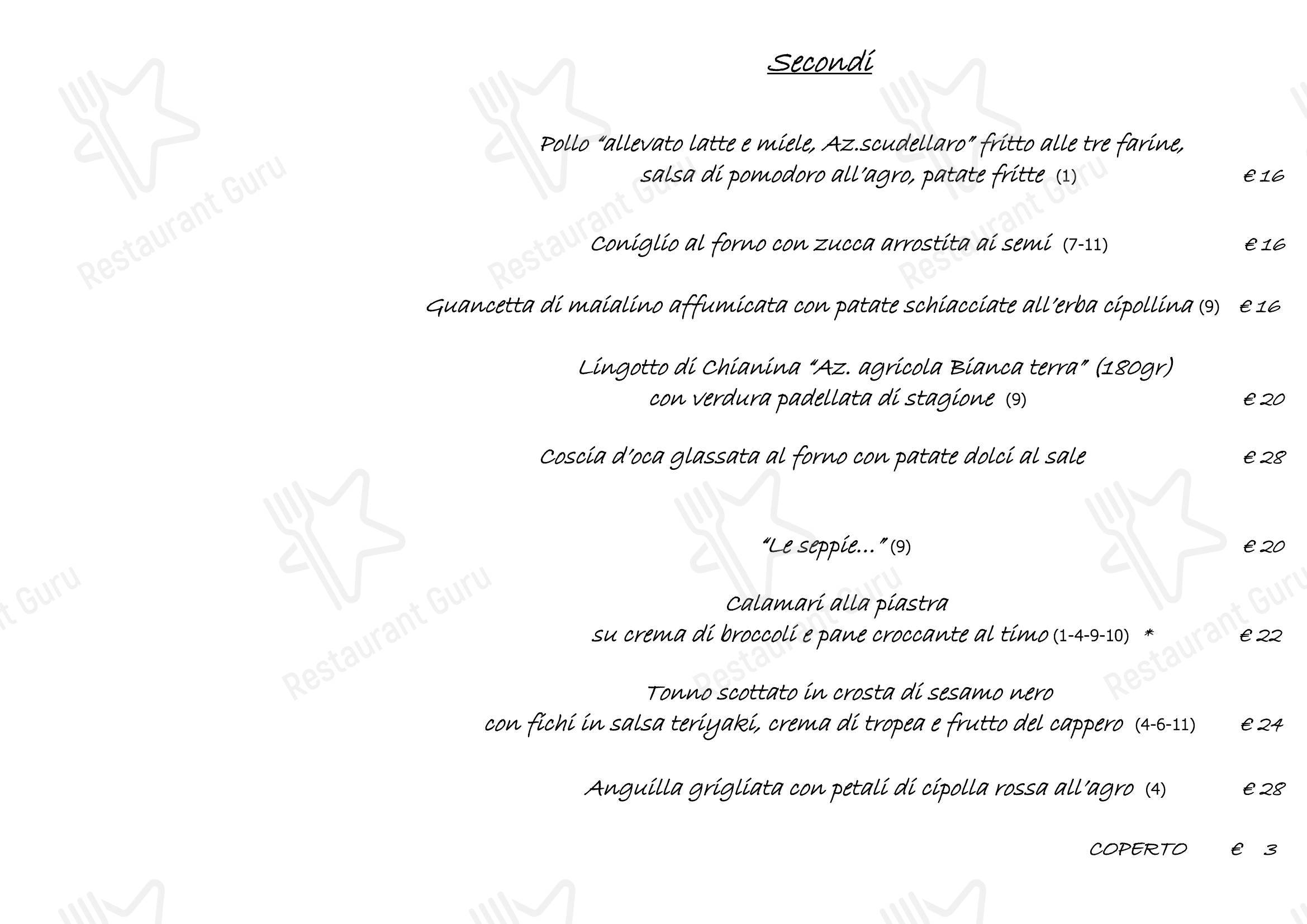 Menu da Ristorante Sensi, Villanova di Camposampiero