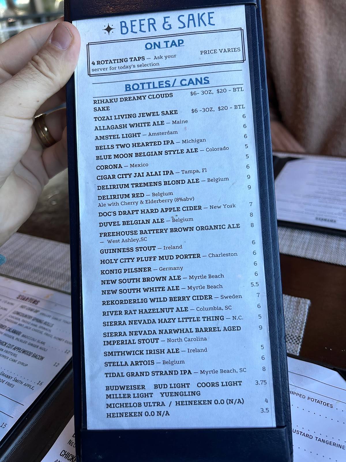 Menu at Rivertown Bistro restaurant, Conway, 3rd Ave