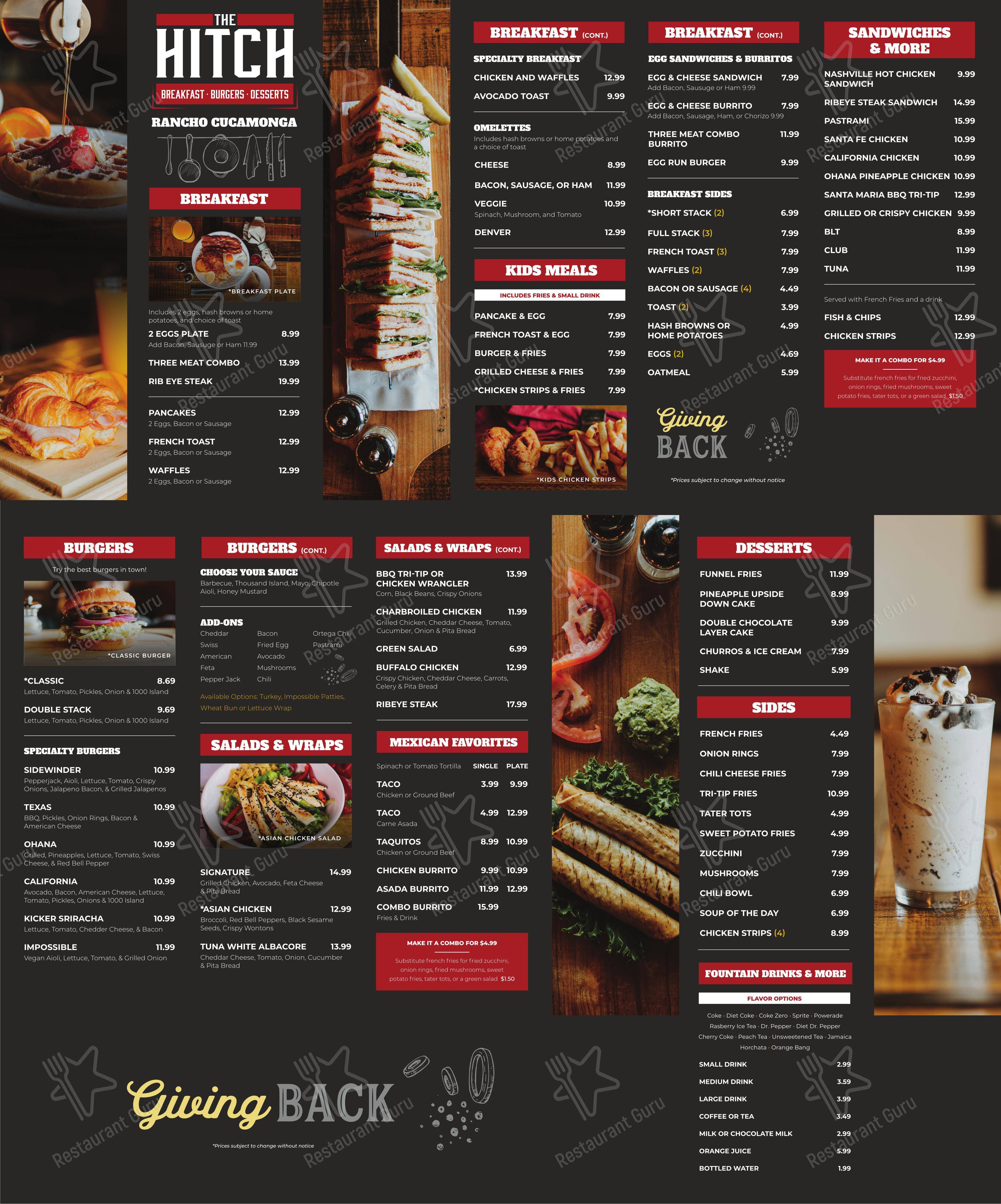 Menu at Rob's Grill restaurant, Baldwin Park