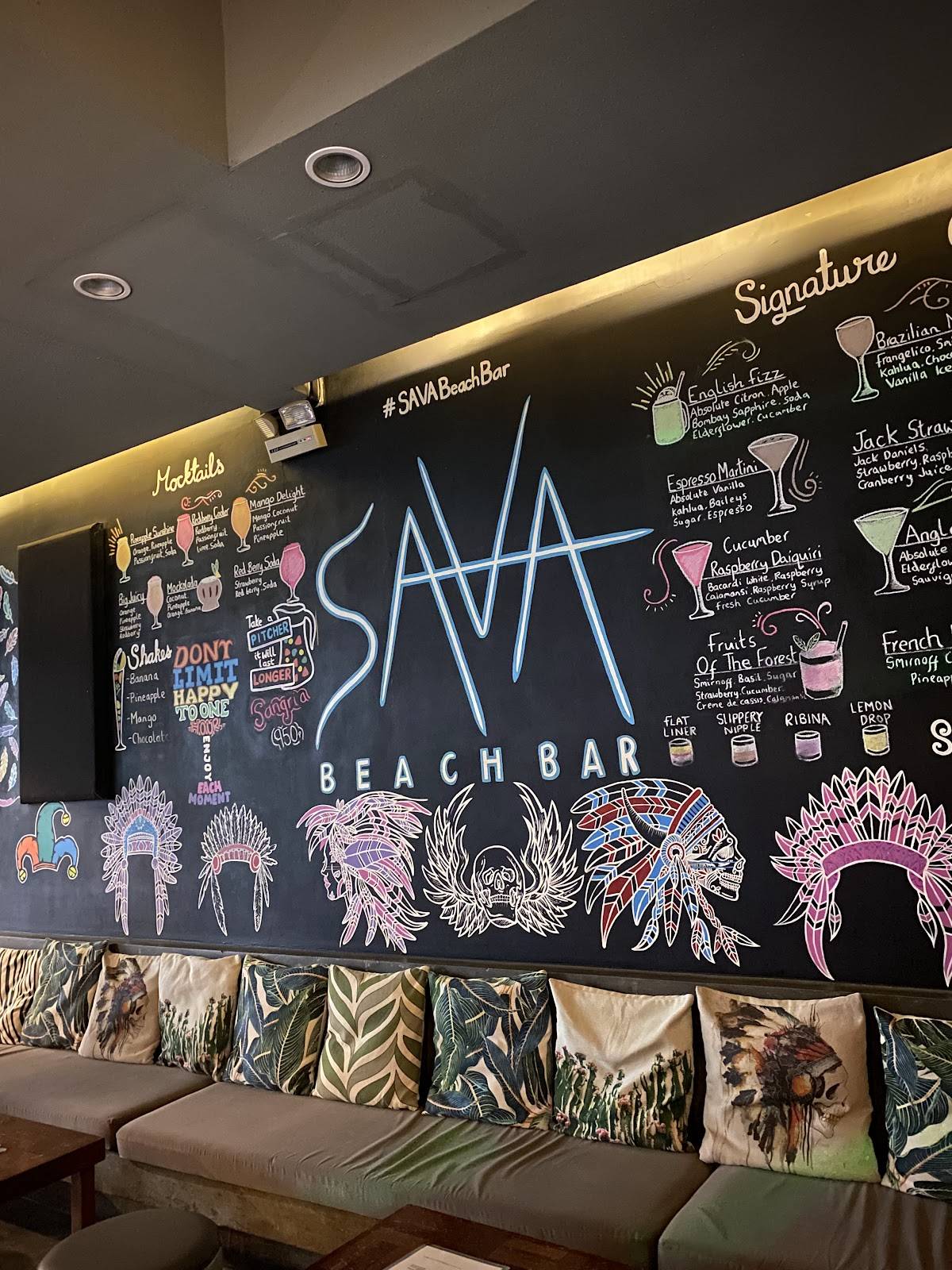 Menu at SAVA Beach Bar, El Nido