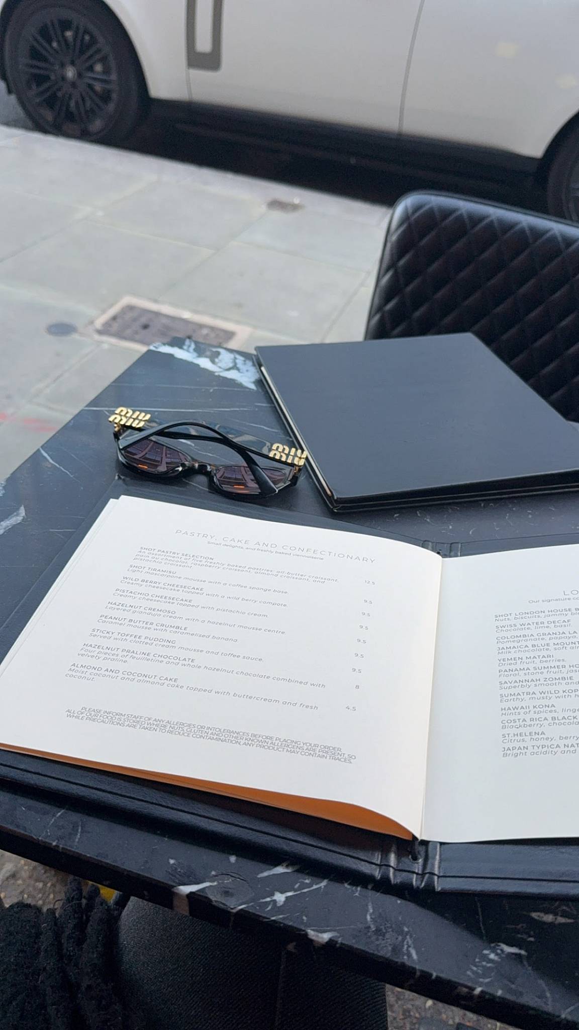 Menu at SHOT London - Marylebone restaurant, London, 104 Wigmore St