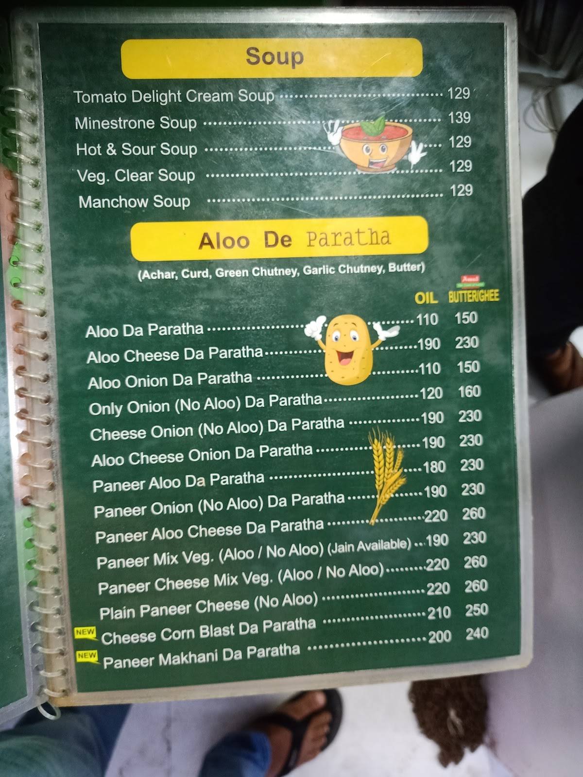 Menu at Saachi De Parathe, Ahmedabad, Shop No 7 & 8