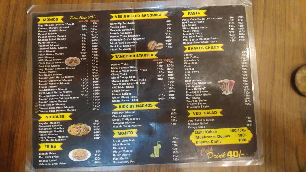 Menu at Red Chilly, Saharanpur