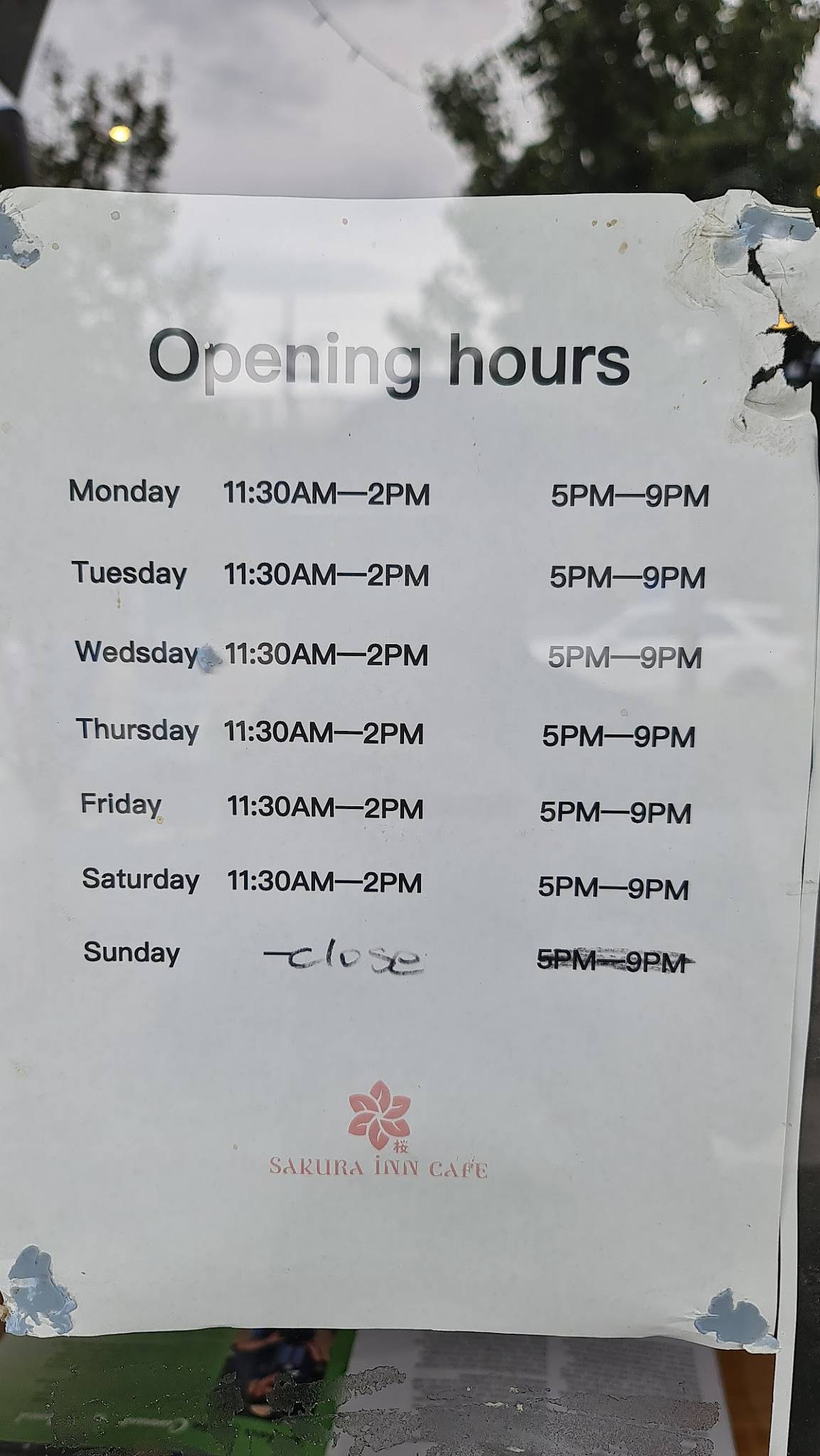 Menu at Sakura Inn Cafe Japanese Cuisine, Mooroolbark