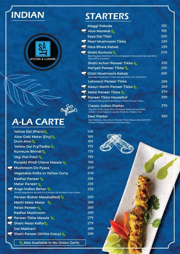 Menu at Salt kitchen & LLounge, Bhubaneswar